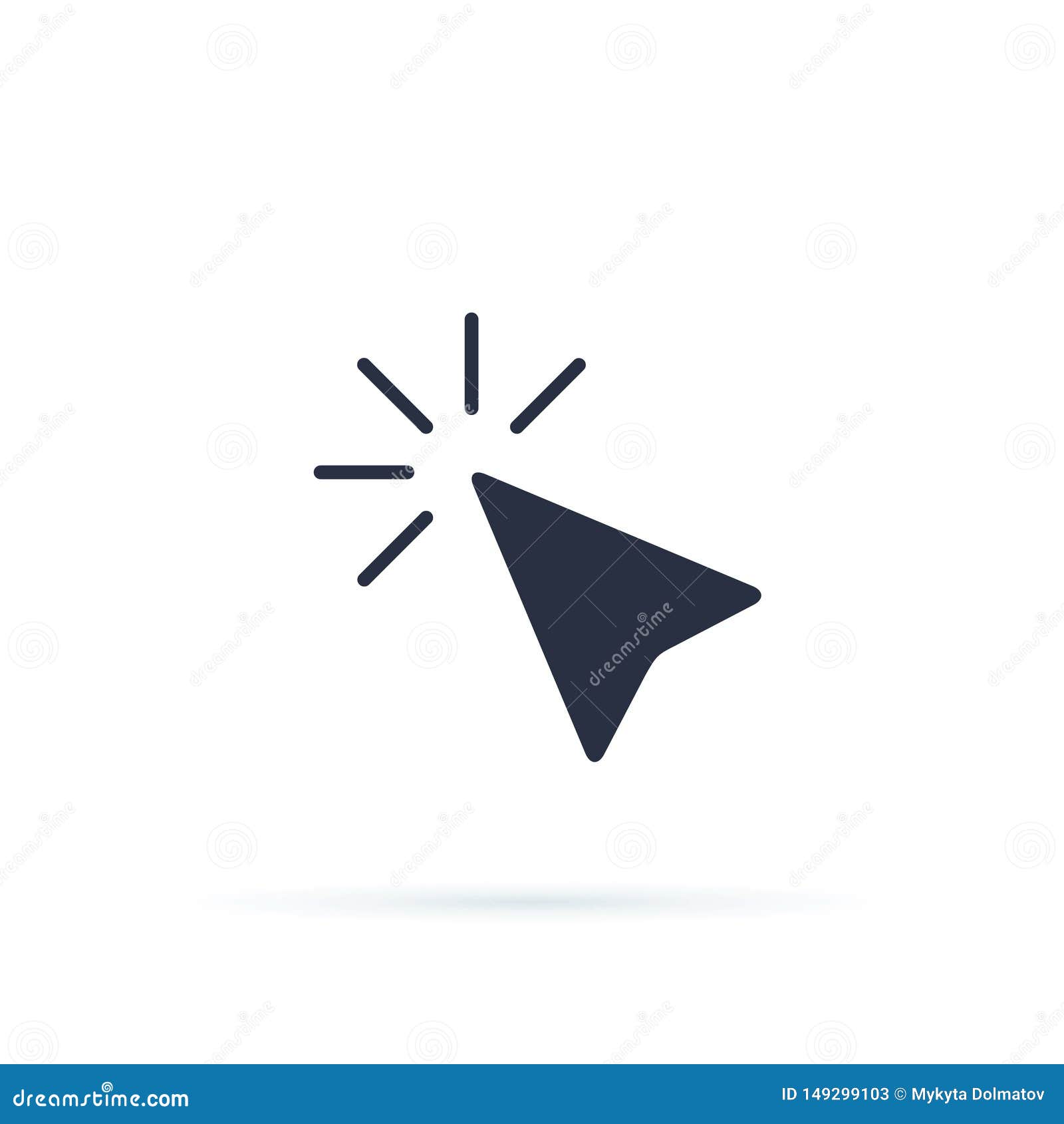 Pointer Arrow Icon Vector Illustration. Computer Mouse Click Point ...