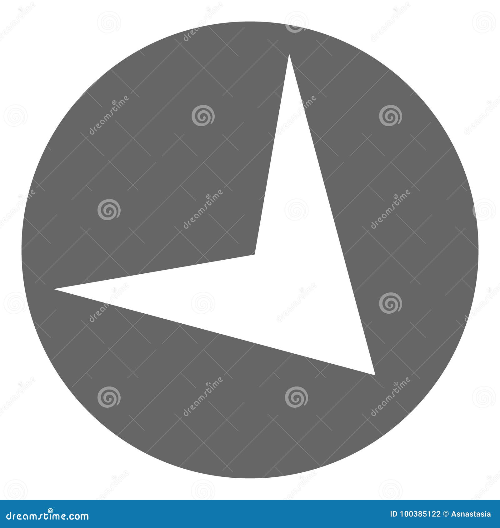 Pointer, Arrow in Modern Flat Style. Arrow Button Isolated on White Background. Symbol for Web ...