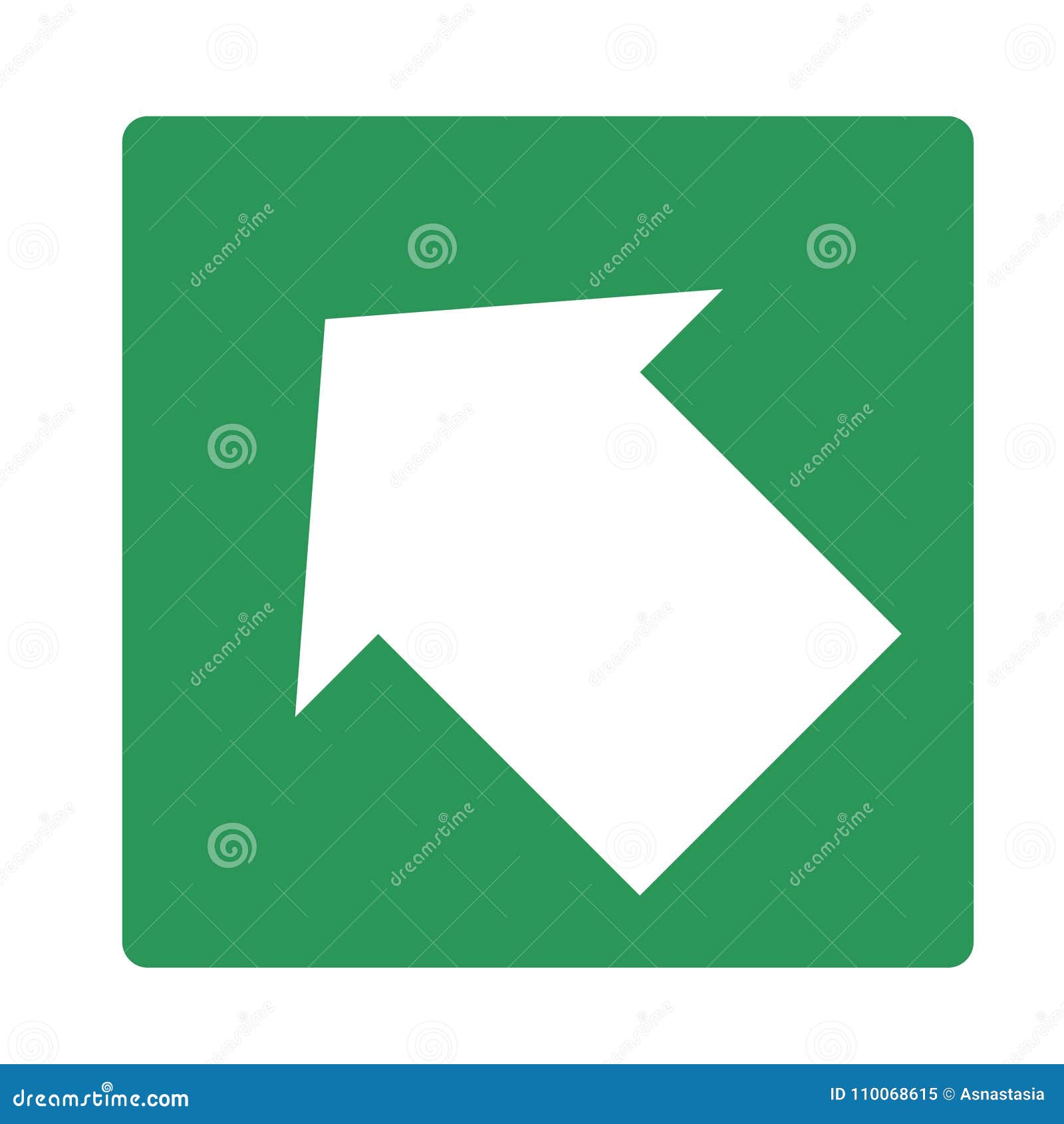 Pointer, Arrow in Modern Flat Style. Arrow Button Isolated on White ...