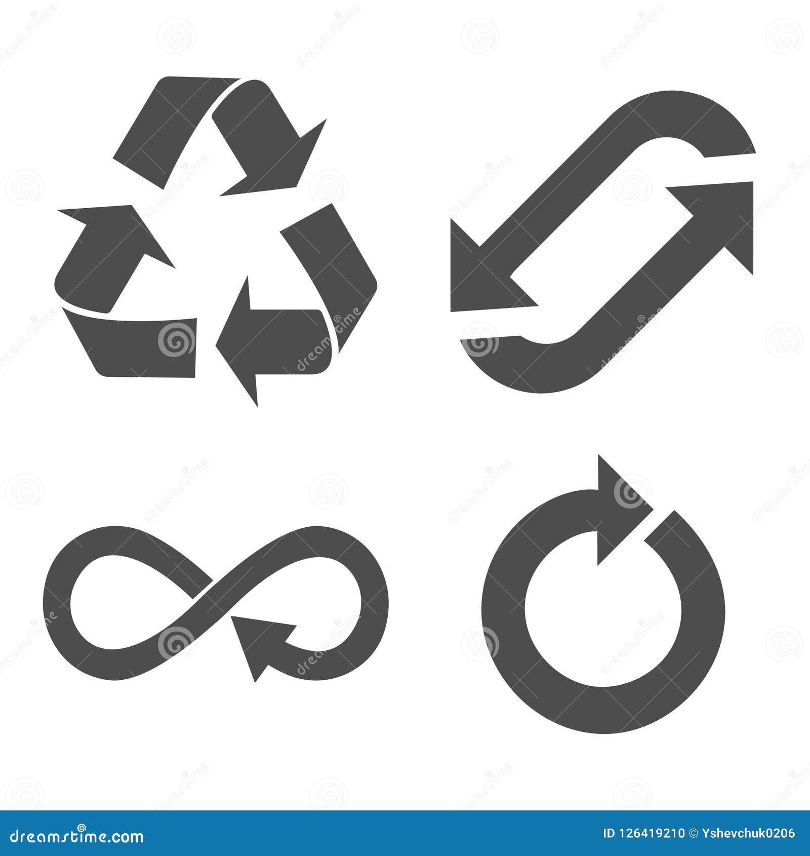 Pointer Arrow Recycle Signs. Vector Illustration Stock Vector ...