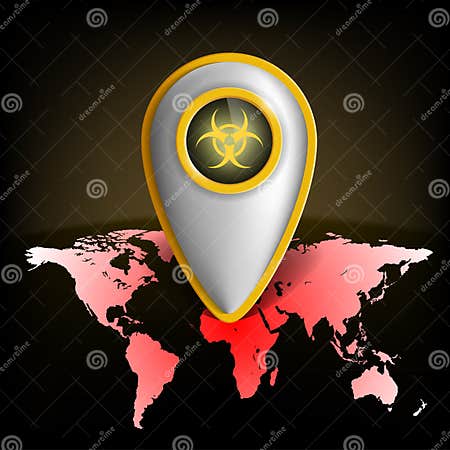 Pointer with the Biohazard Symbol Stock Vector - Illustration of ...