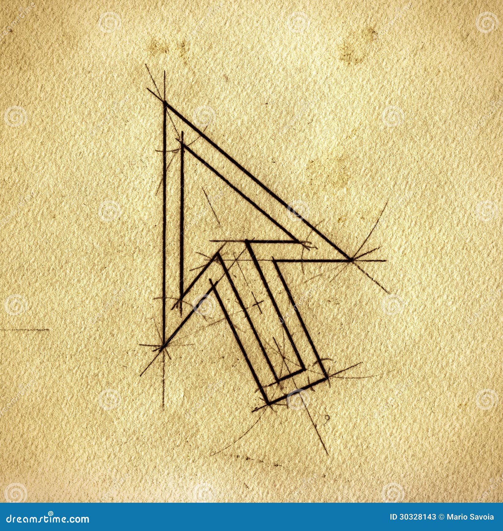 Pointer Blueprint stock illustration. Illustration of design - 30328143