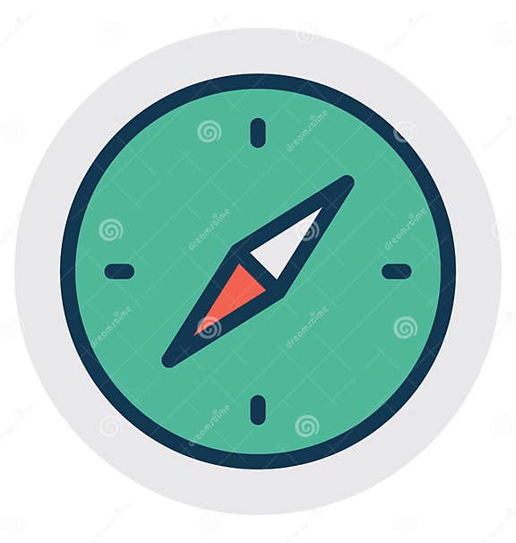 Pointer, Compass Isolated Vector Icon that Can Easily Modify or Edit ...