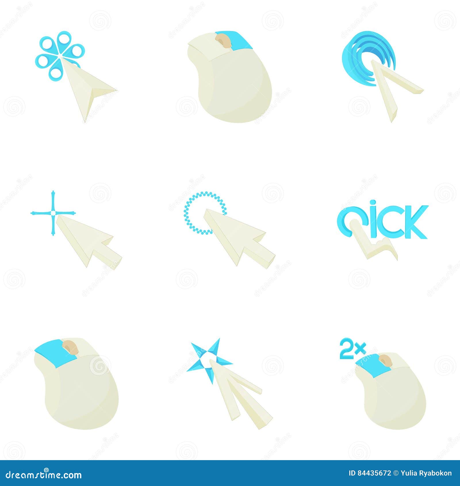 Pointer of Computer Icons Set, Cartoon Style Stock Vector ...