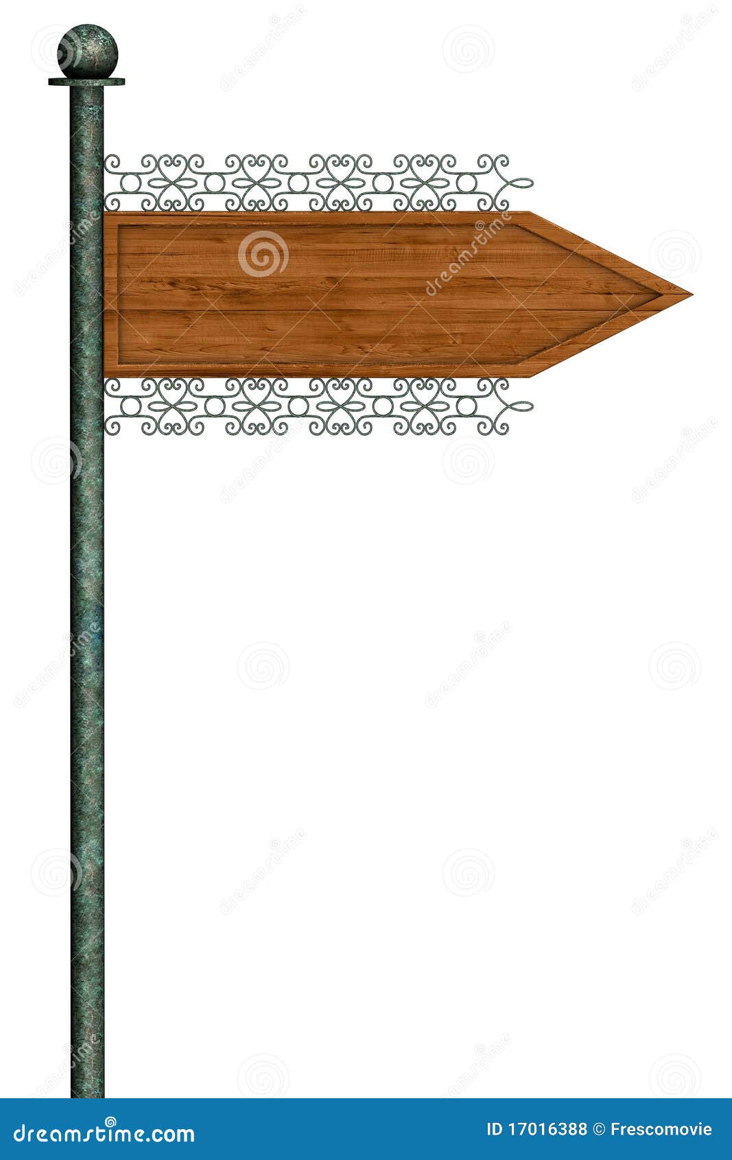 Pointer Direction on Street Pole. Stock Illustration - Illustration of ...