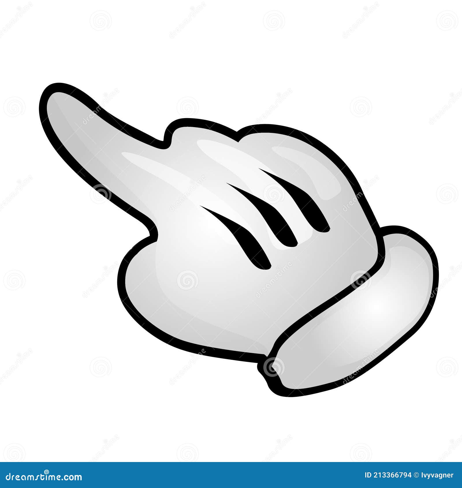 Pointer Finger. Cartoon Wrist Icon. Cursor Symbol Stock Vector ...