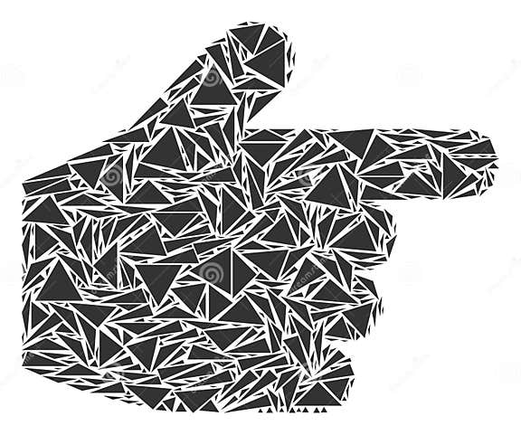 Pointer Finger Collage of Triangles Stock Vector - Illustration of ...
