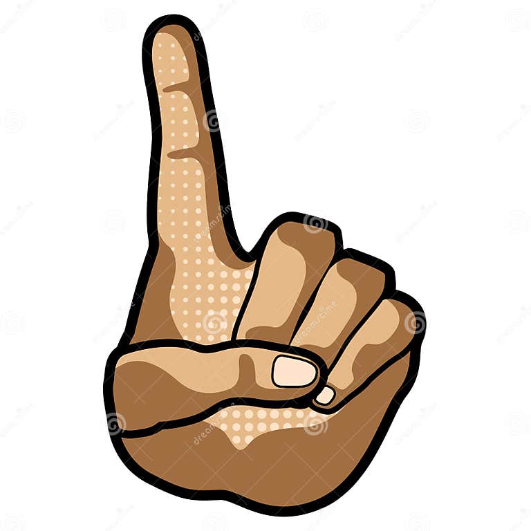 Pointer finger up icon stock vector. Illustration of human - 125877961