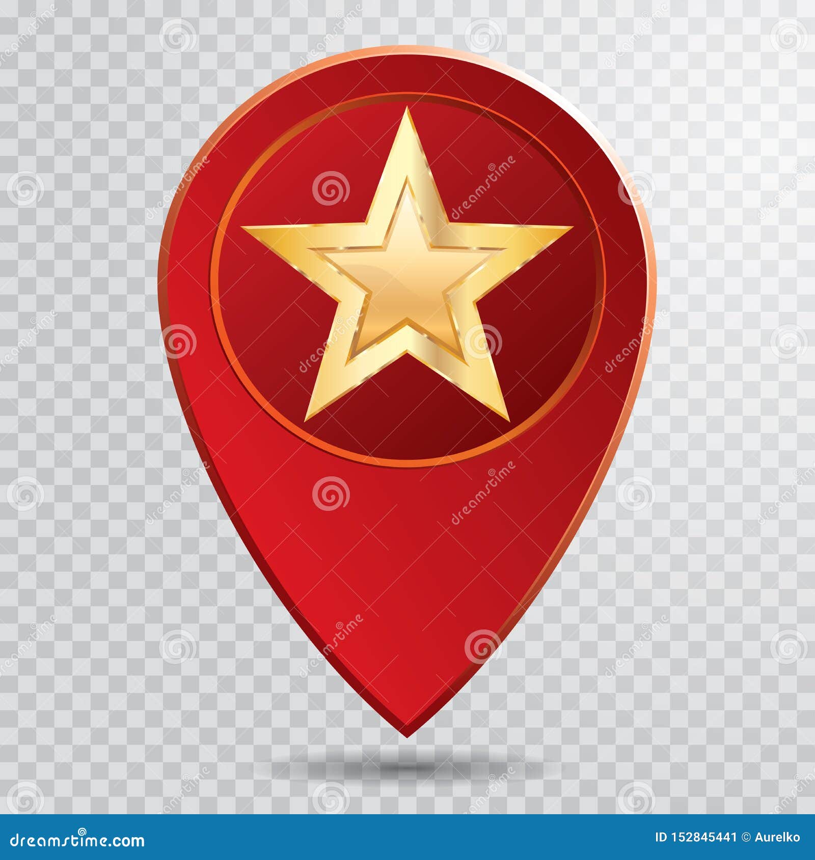 Pointer gold star stock vector. Illustration of compass - 152845441