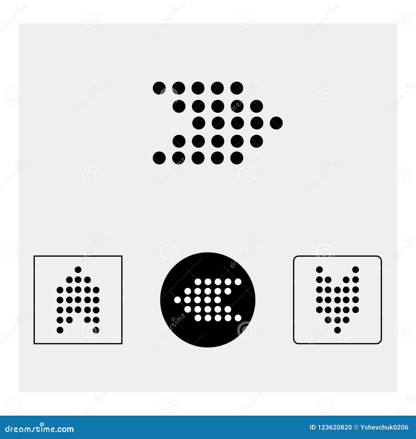 Pointer. Grey Background. Vector Illustration Stock Vector ...