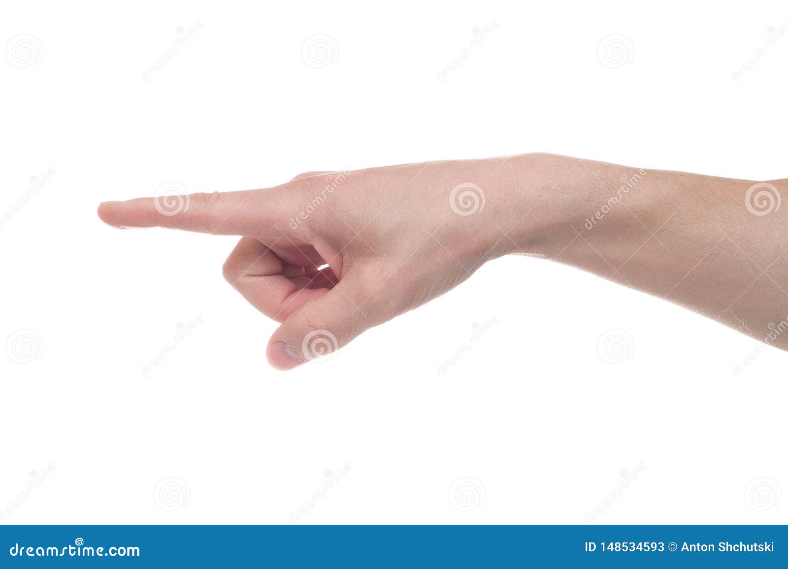 Pointer Hand Isolated on White Background Stock Image - Image of point ...