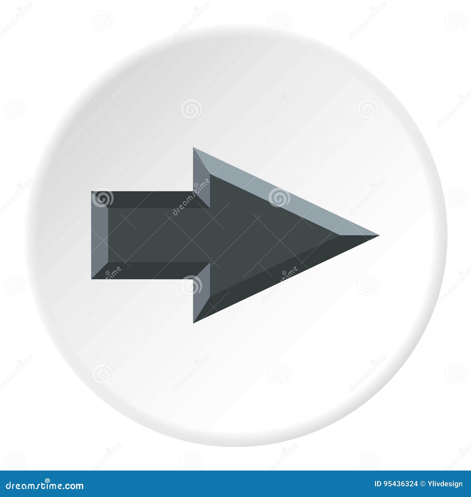 Pointer icon circle stock vector. Illustration of cursor - 95436324