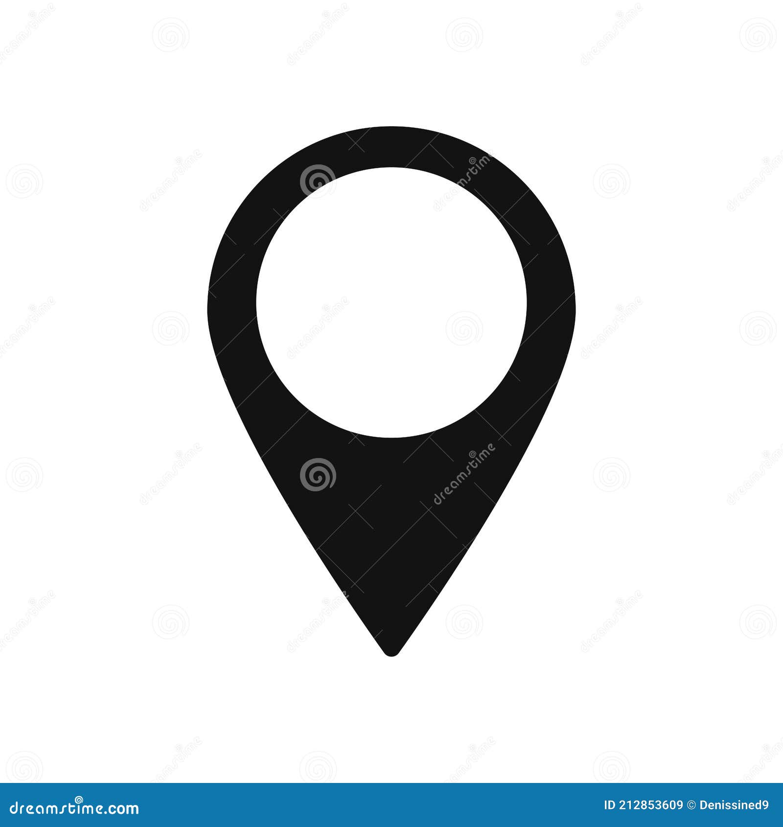 Pointer Icon, Flat Graphic Design Template, Symbol for Map, Vector ...