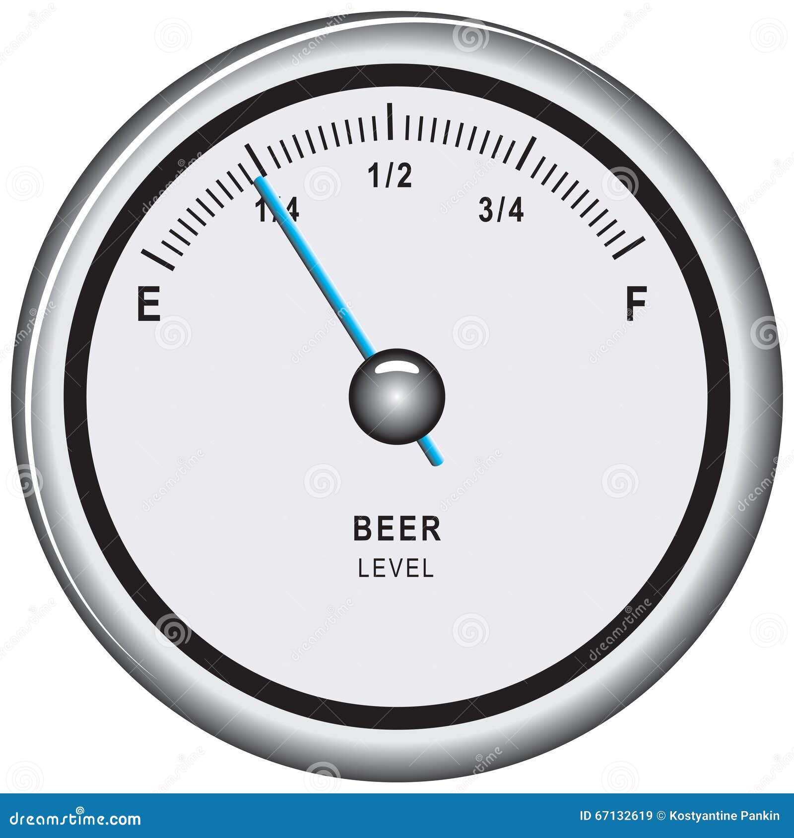 Pointer Level Indicator of Beer Stock Vector - Illustration of mash ...