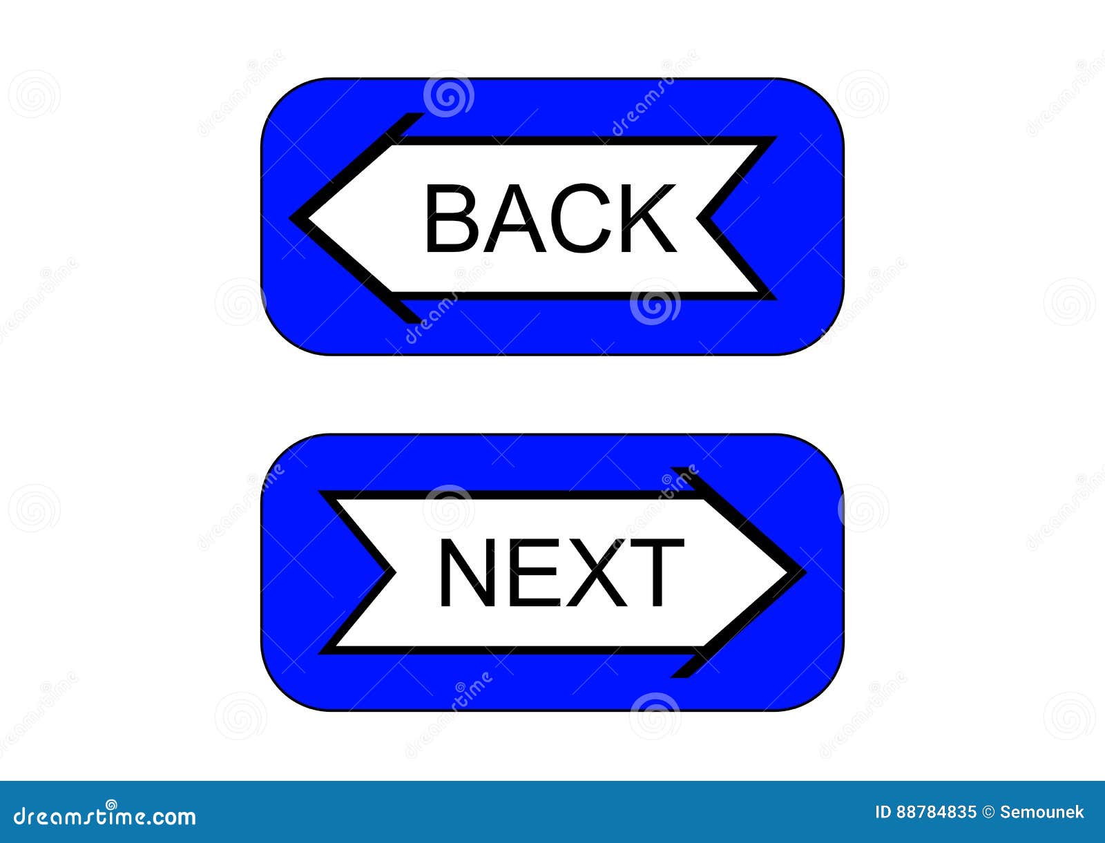 Pointer link: back or next stock vector. Illustration of download ...