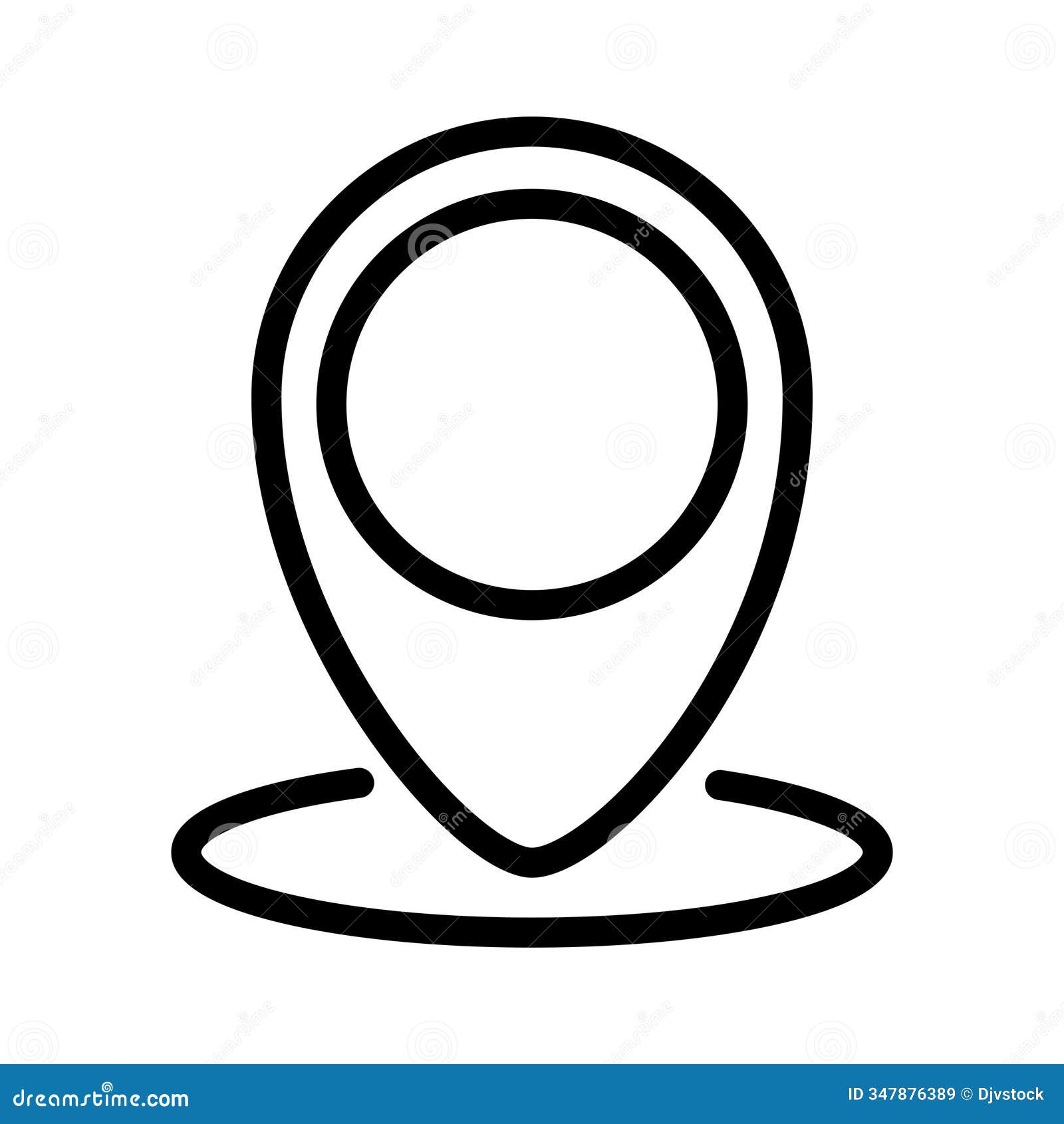 Map Pointer, Geo Pin, Location Icon Or Geolocation, Gps, On Isolated ...