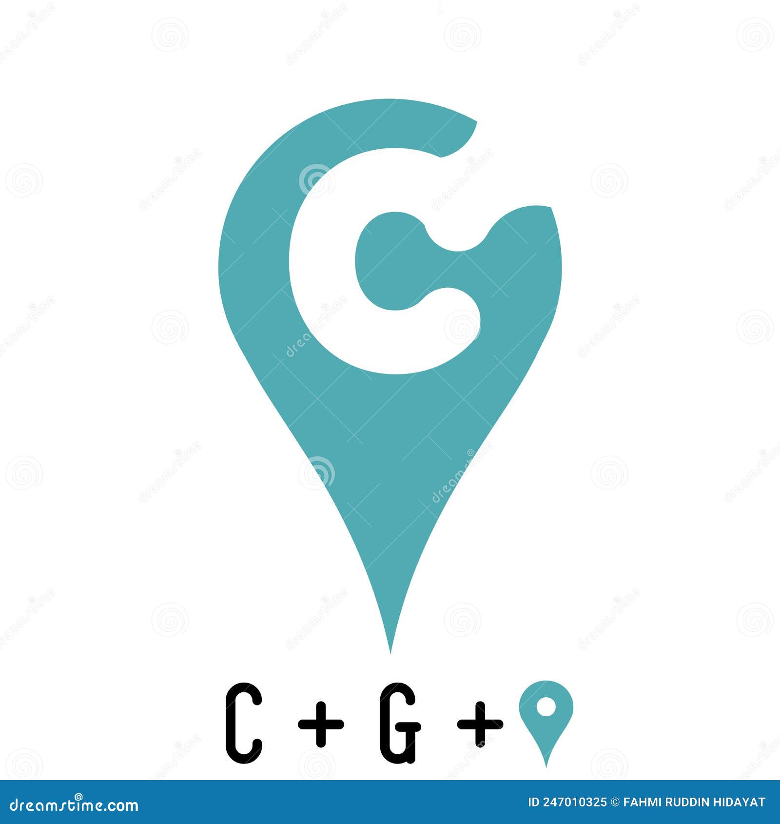 Pointer Logo Merged with Letters C and G Stock Vector - Illustration of ...