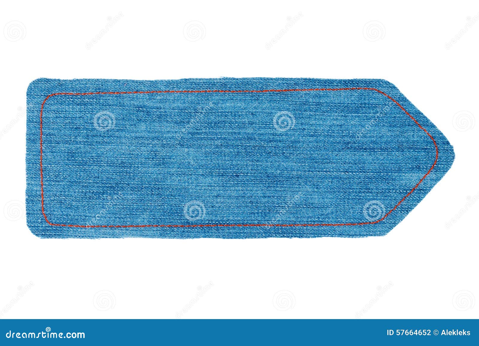 Pointer Made of Denim Fabric with Yellow Stitching with Space F Stock ...