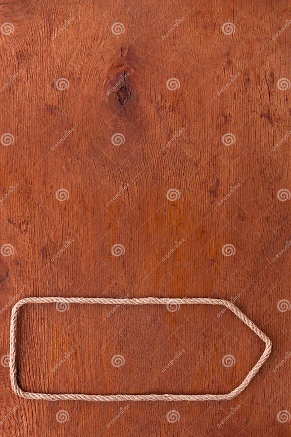 Pointer Made of Rope Lying on the Wood Stock Photo - Image of cord ...