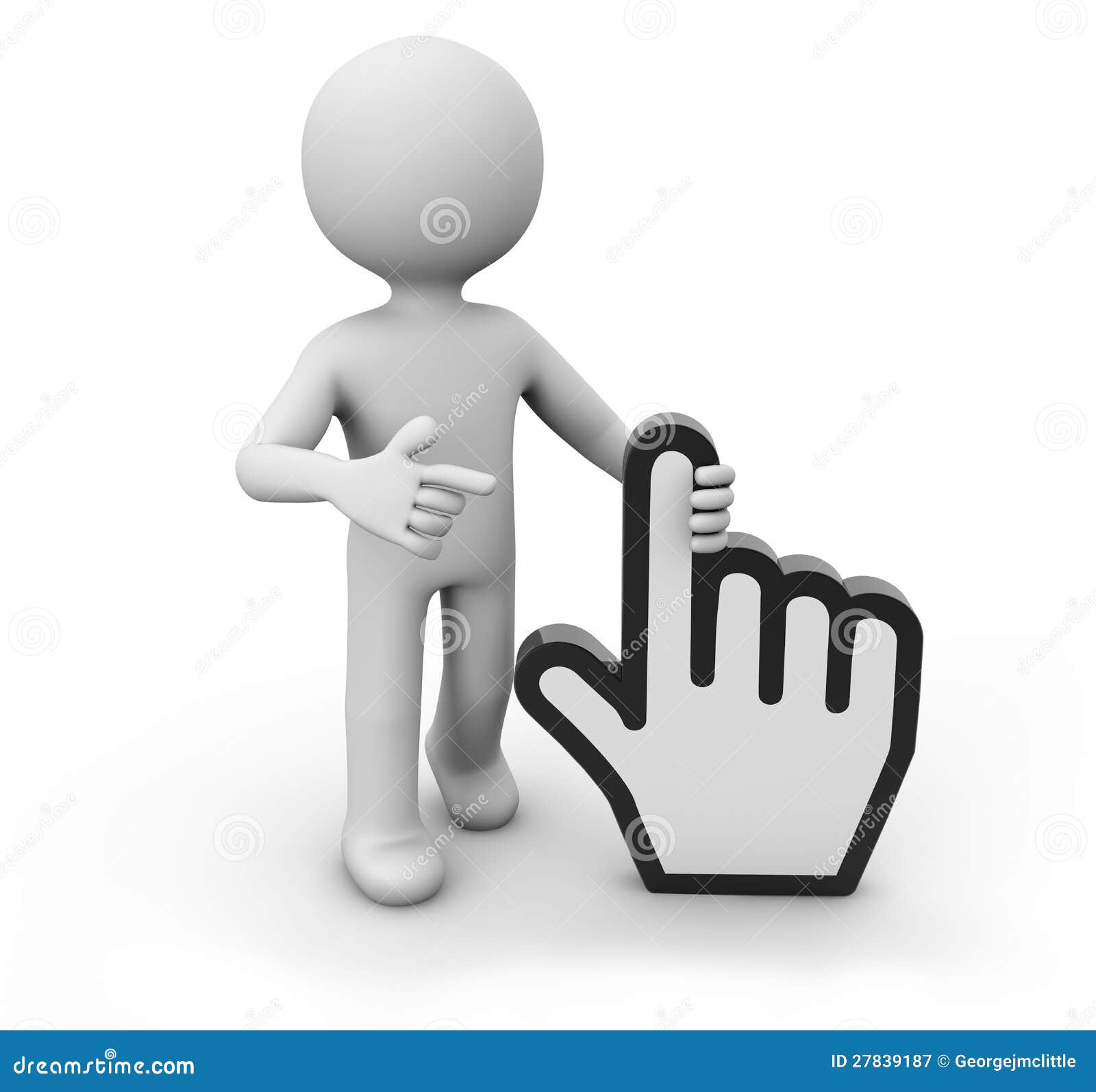 Pointer man stock illustration. Illustration of render - 27839187
