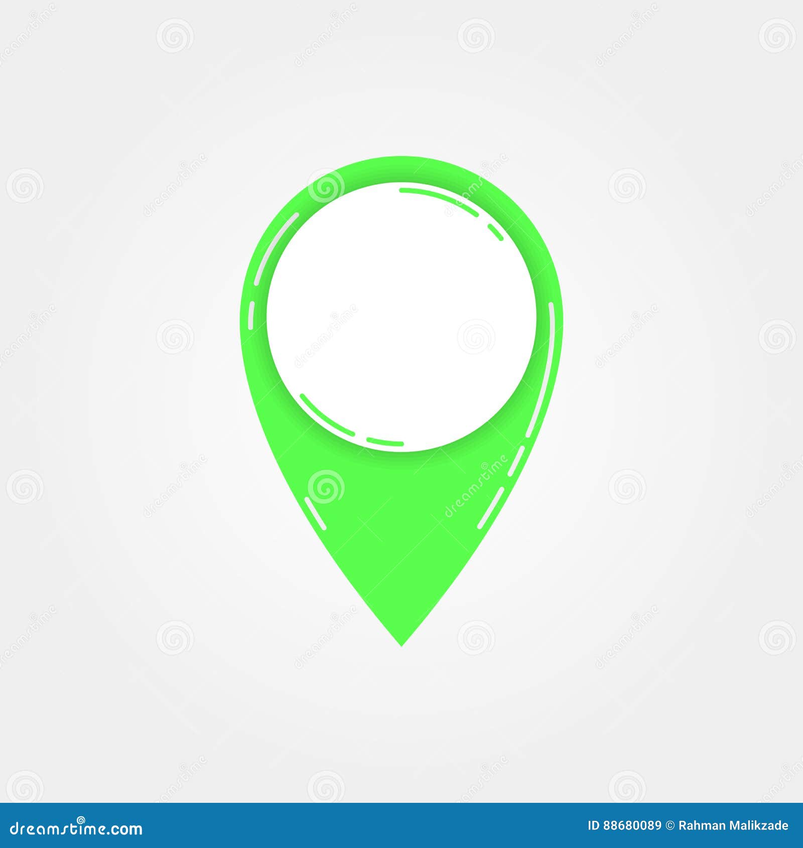 Pointer Map Icon - Green Vector Stock Vector - Illustration of business ...