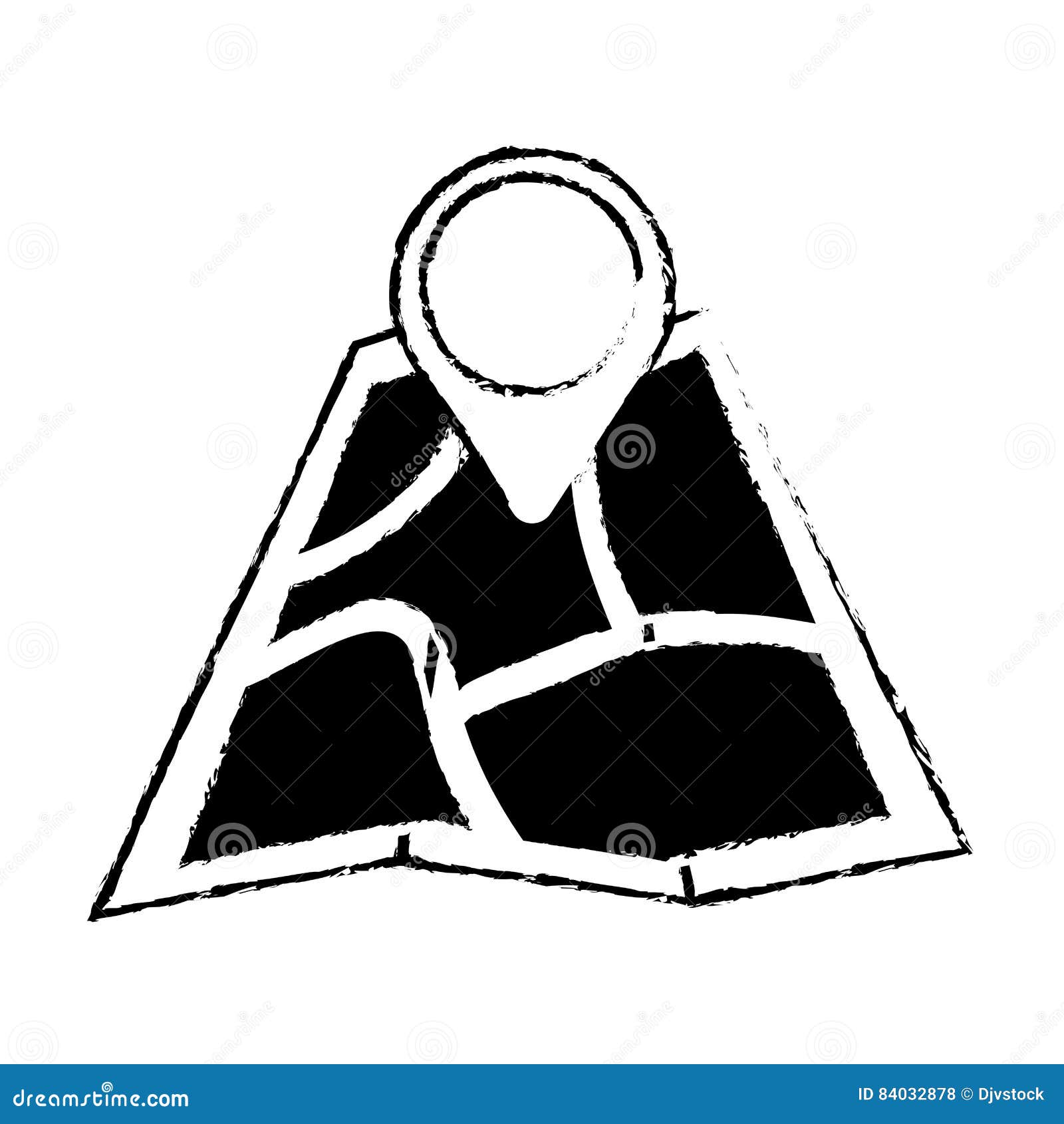 Pointer Map Location Sketch Stock Illustration - Illustration of draw ...