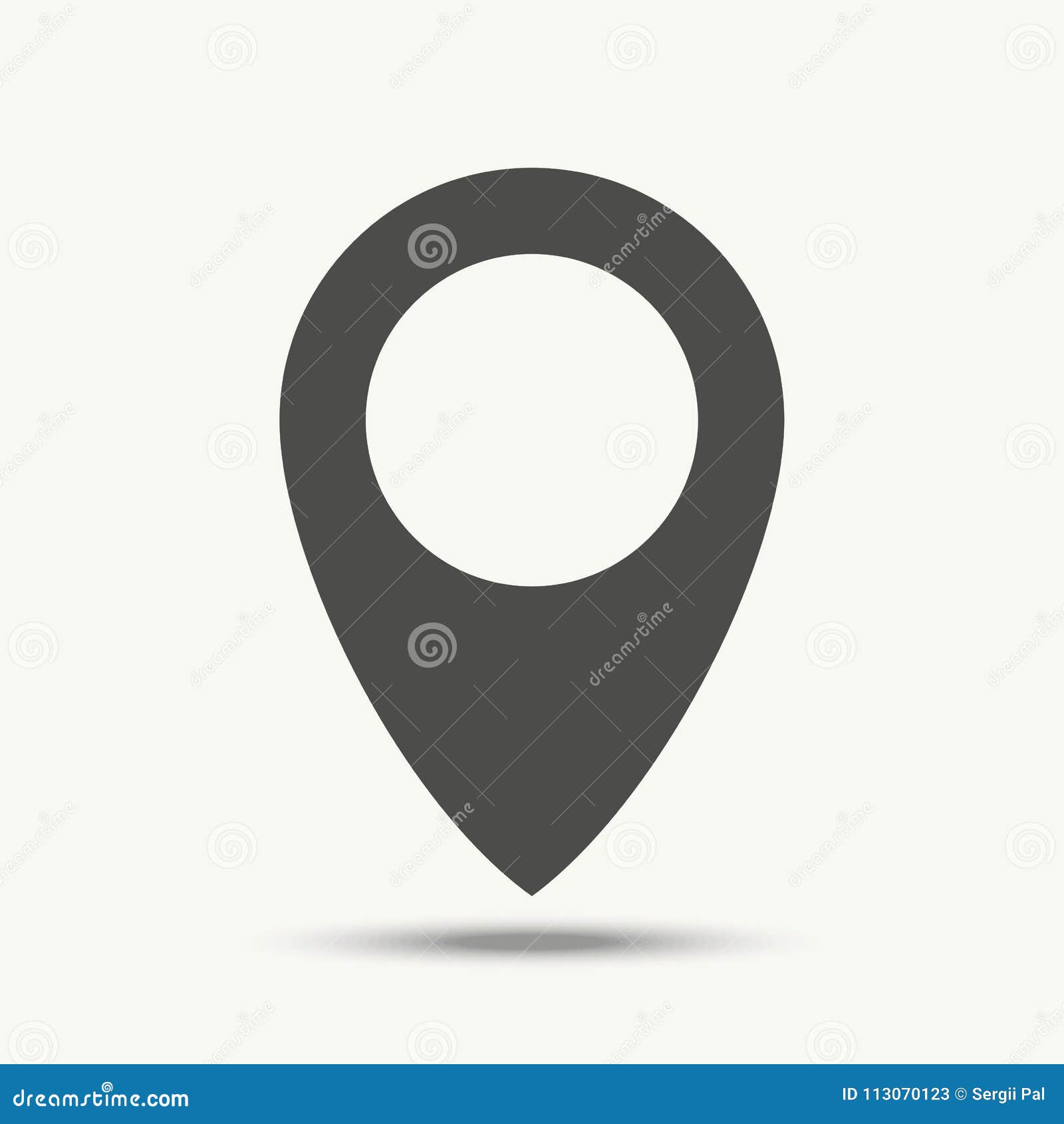 A Pointer on the Map. Illustration on White Background. Stock Vector ...