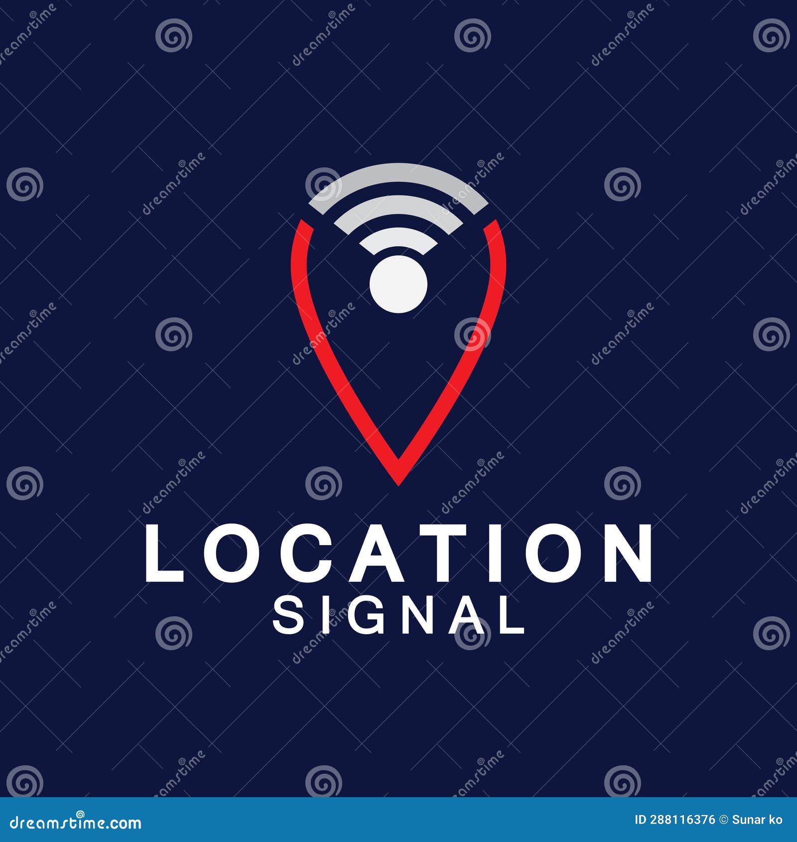 Pointer Map with Wifi Internet Signal Location Connection Icons Logo ...