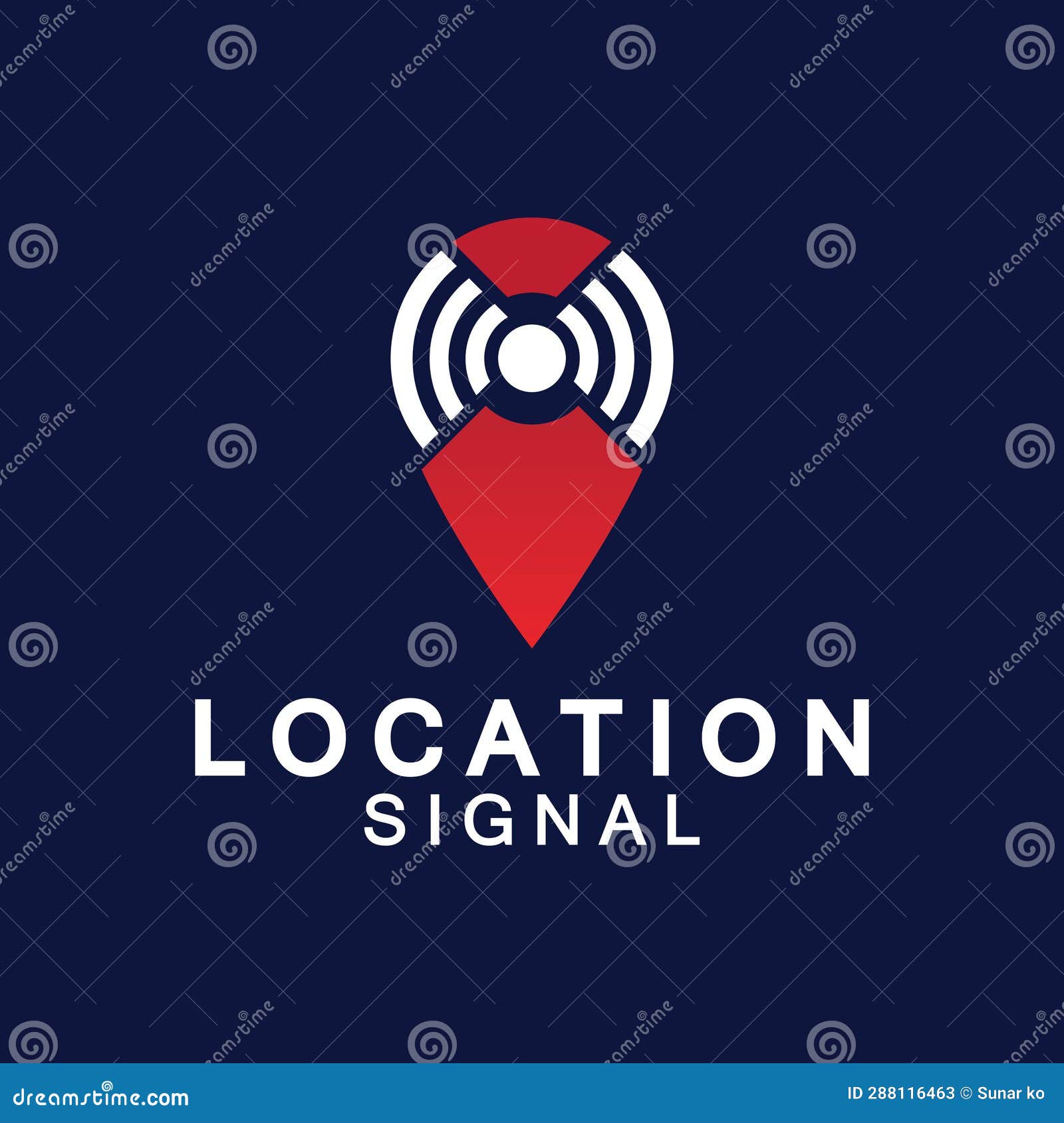 Pointer Map with Wifi Internet Signal Location Connection Icons Logo ...