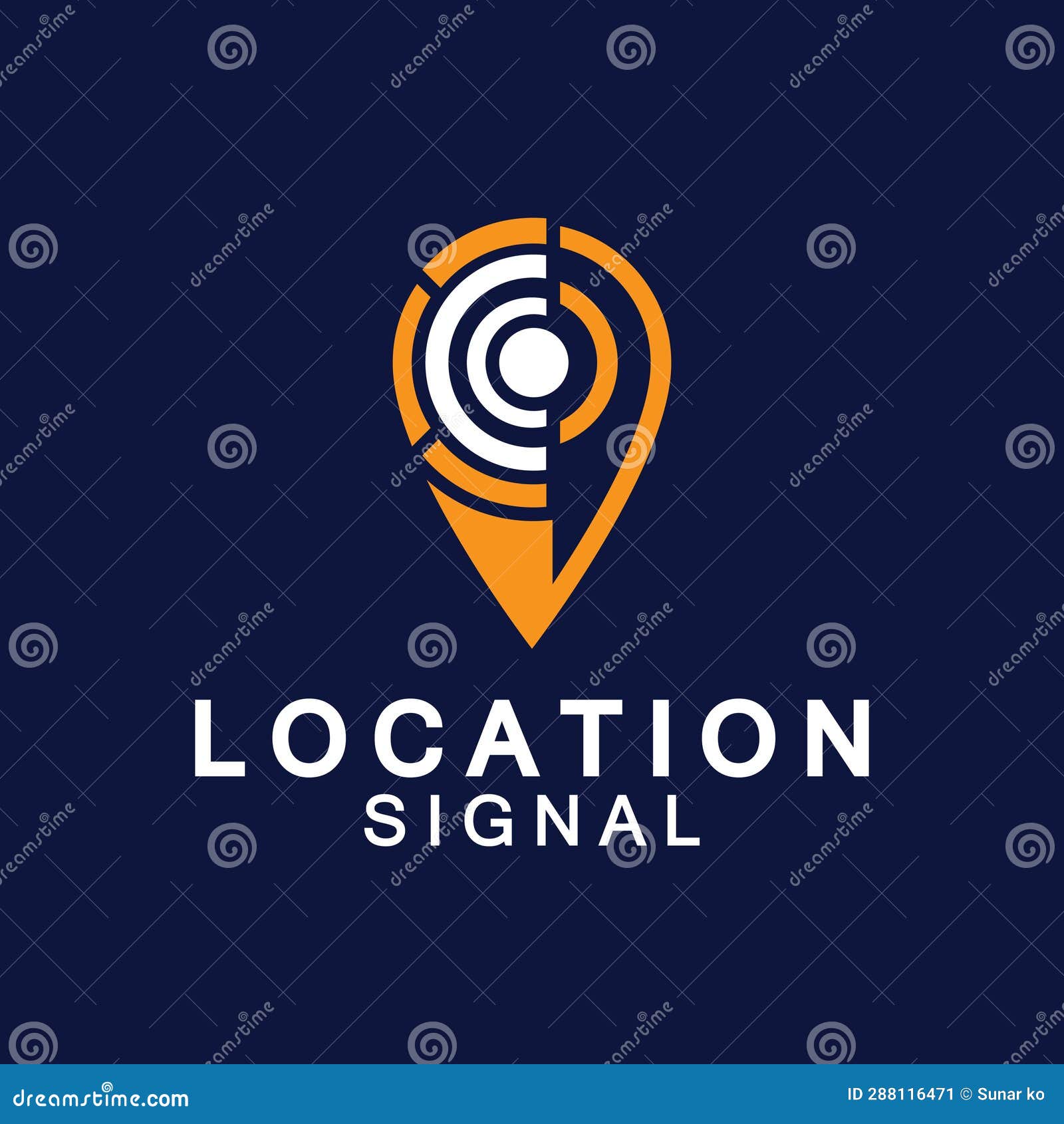 Pointer Map with Wifi Internet Signal Location Connection Icons Logo ...