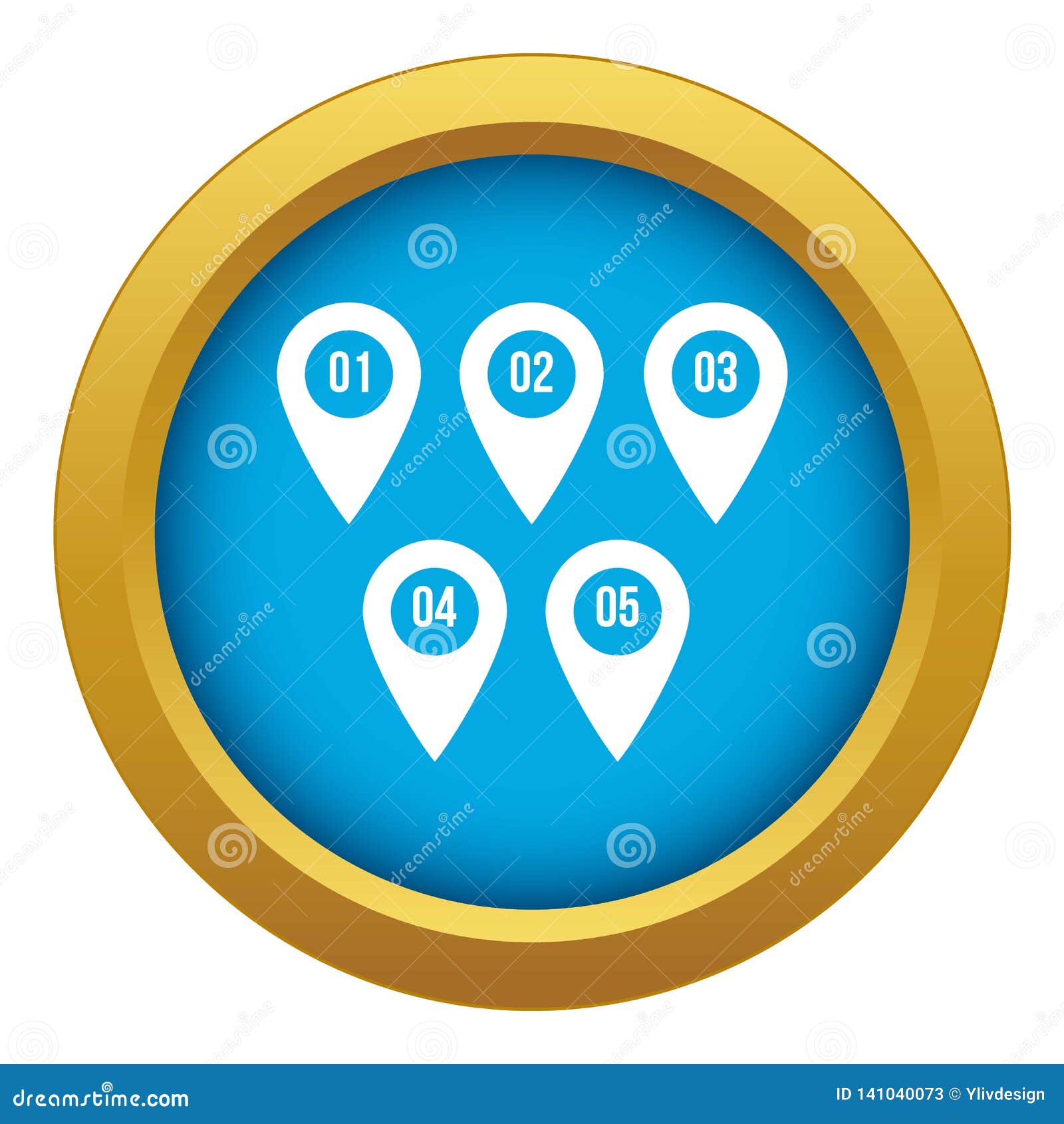 Pointer Marks Icon Blue Vector Isolated Stock Vector - Illustration of ...