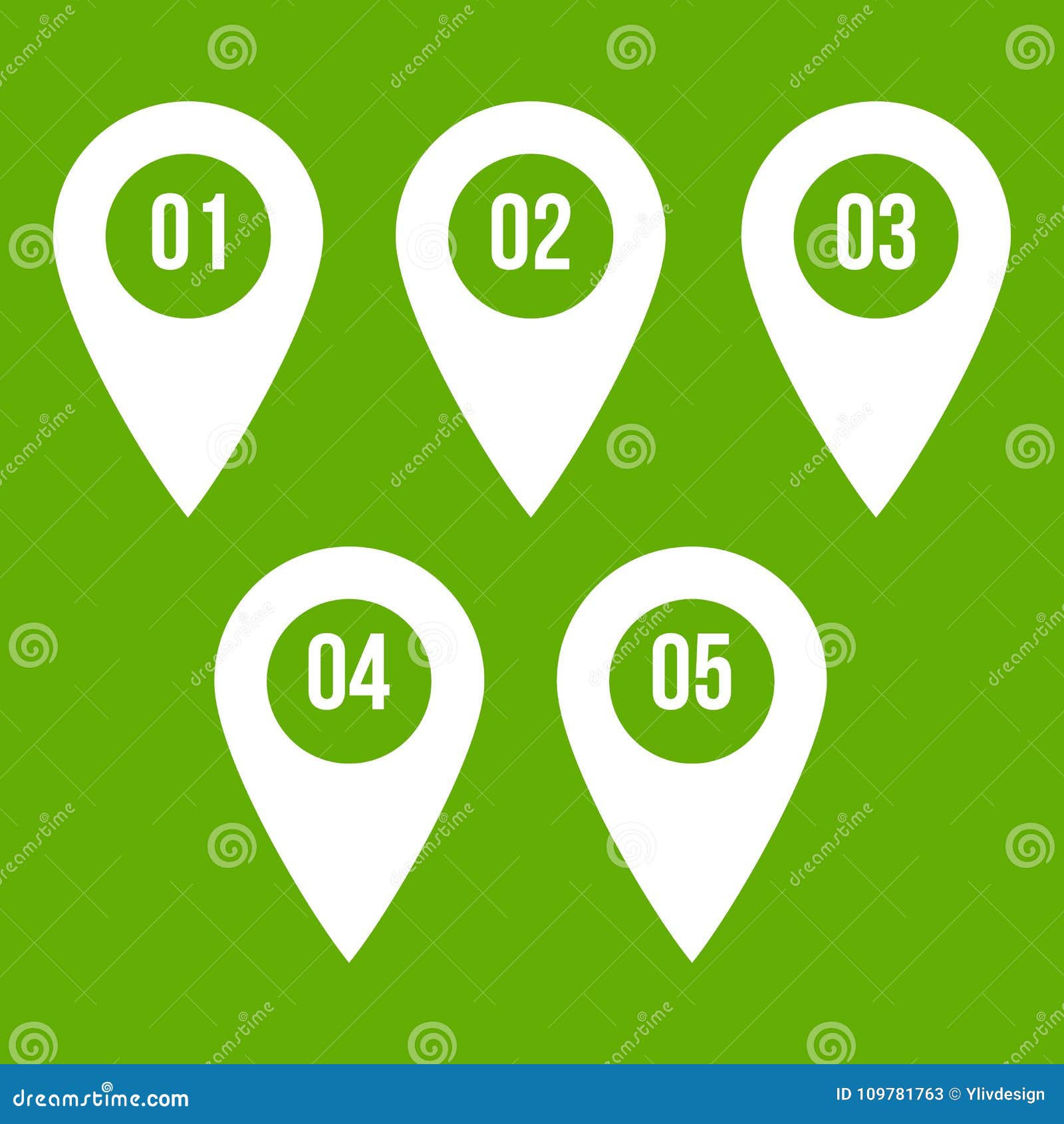 Pointer marks icon green stock vector. Illustration of mark - 109781763