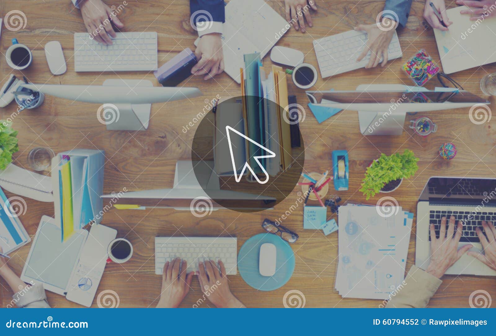 Pointer Selection Cursor Access Connection Networking Concept Stock ...