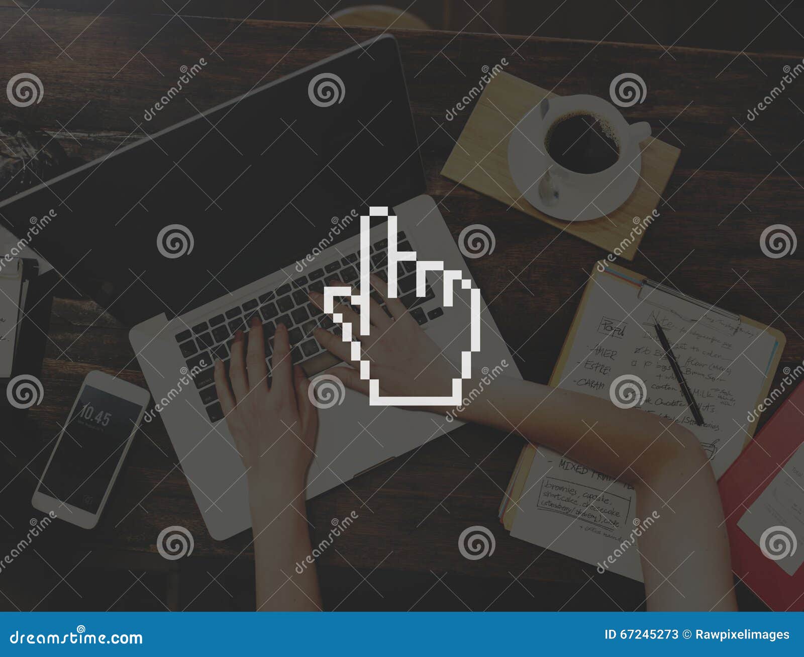 Pointer Selection Cursor Access Connection Networking Concept Stock
