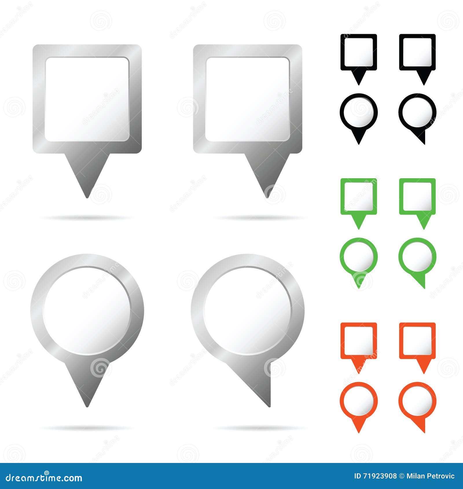 Pointer Set Illustration in Colorful Stock Vector - Illustration of ...