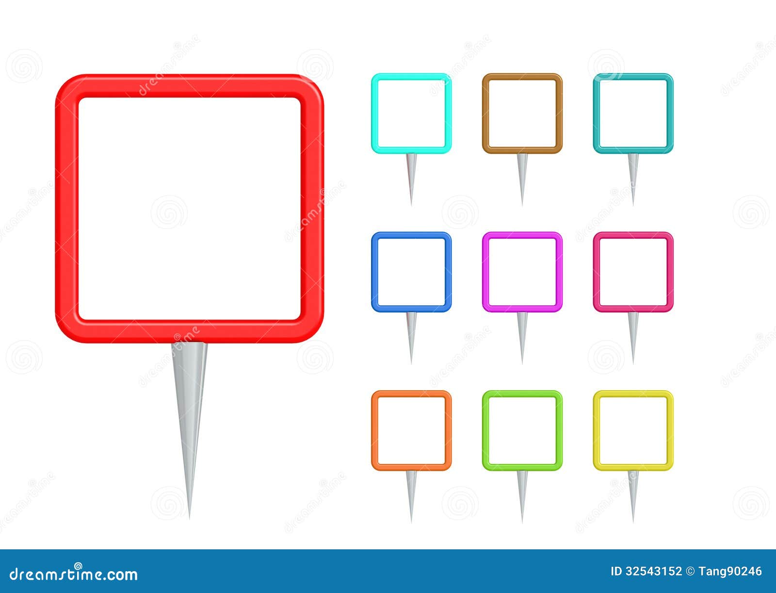 Pointer square pin stock illustration. Illustration of location - 32543152