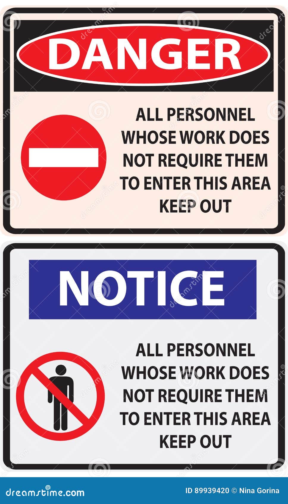 Pointer stop work zone stock vector. Illustration of prohibited - 89939420