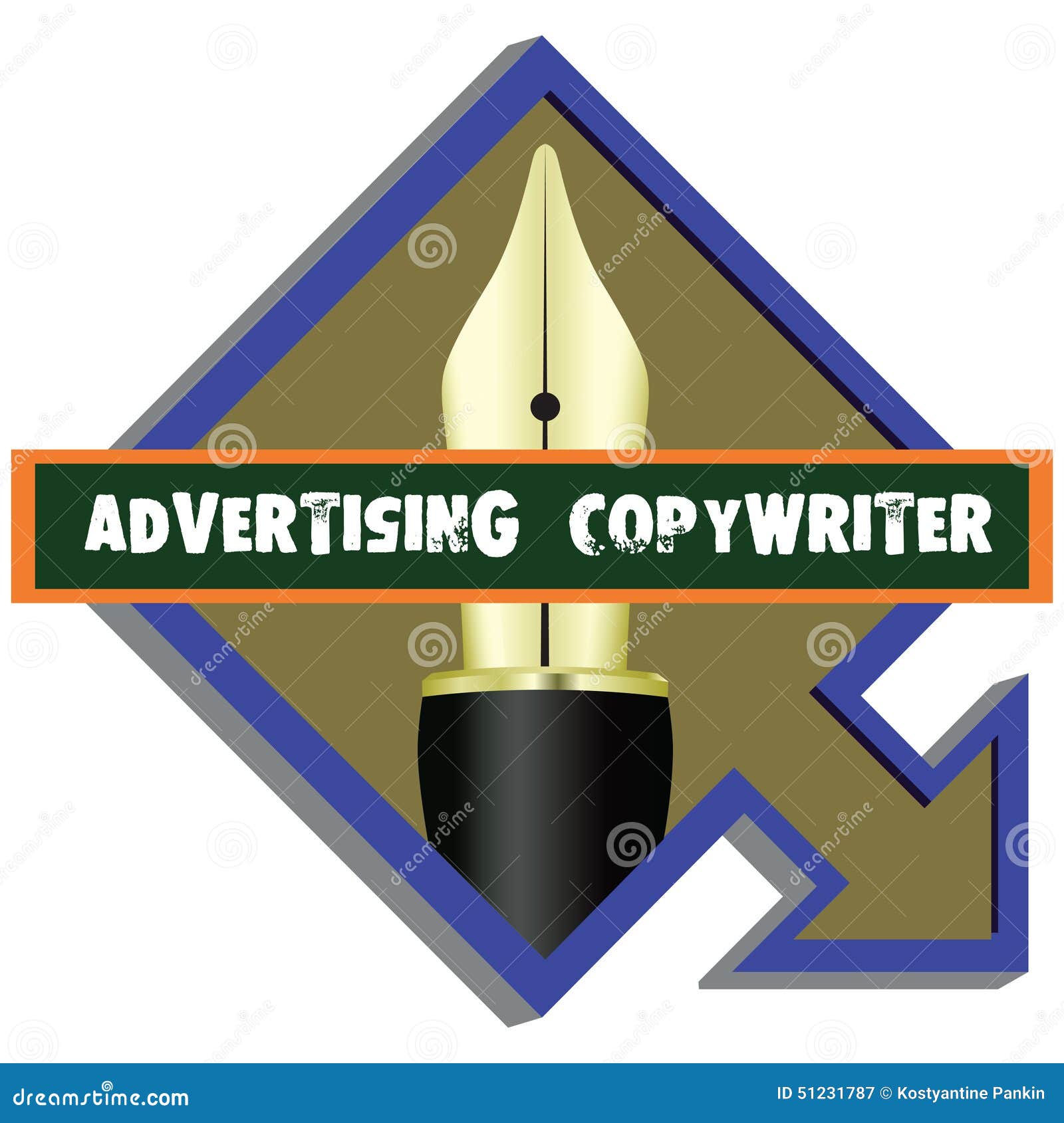Pointer To Advertising Copywriter Stock Vector - Illustration of decor ...
