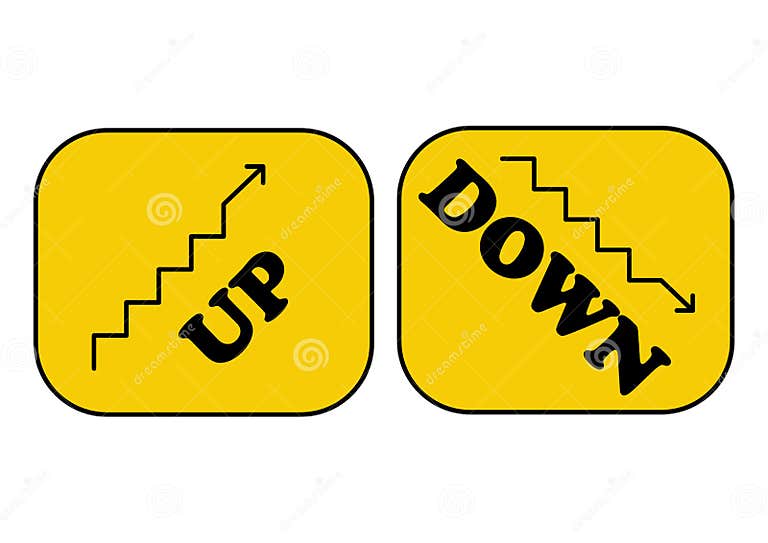 A Pointer To the Direction: Up and Down Stock Vector - Illustration of ...