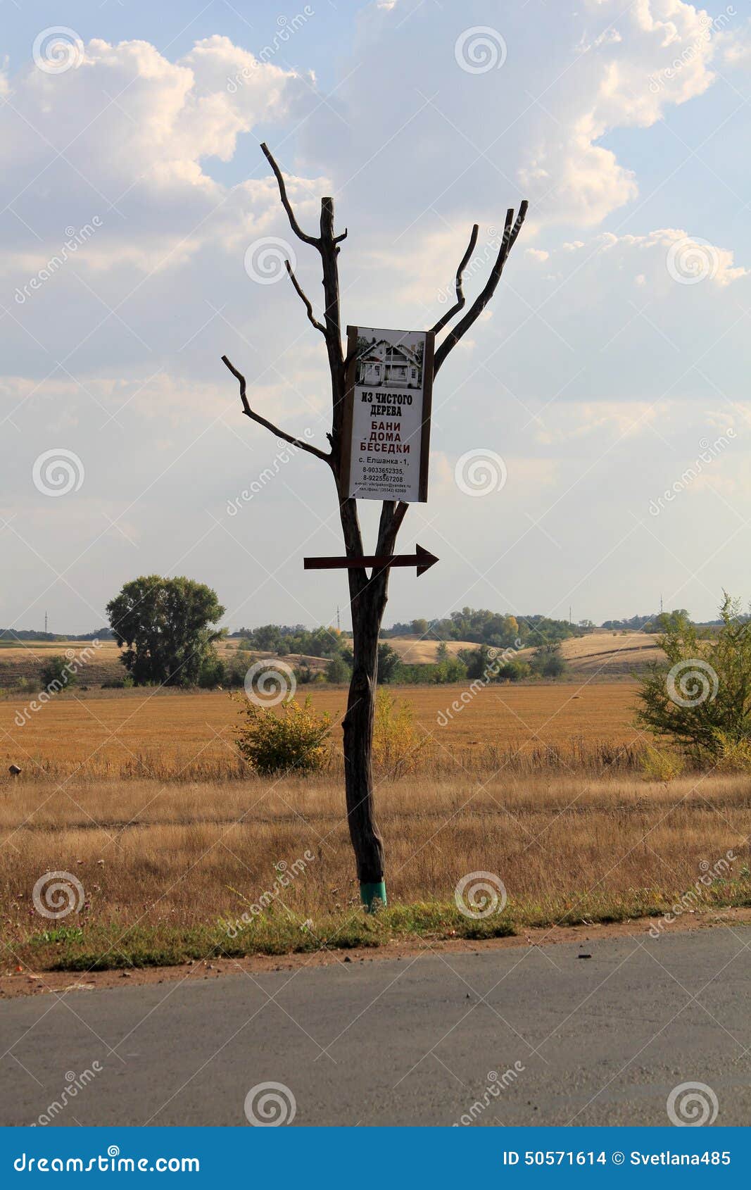 A Pointer To the Path on the Road. Signals and Signs. Stock Photo ...