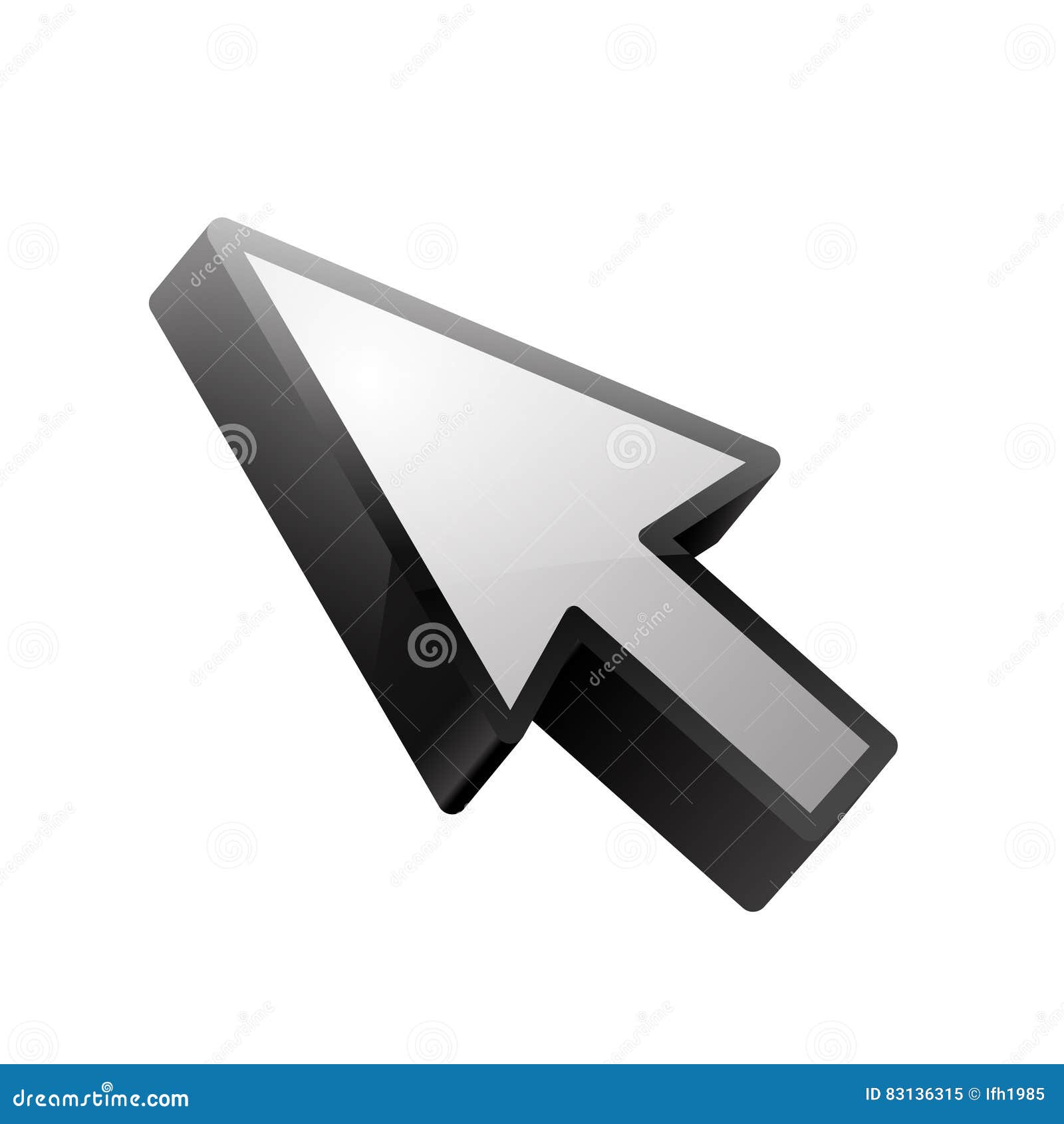 Pointer on white stock vector. Illustration of choice - 83136315