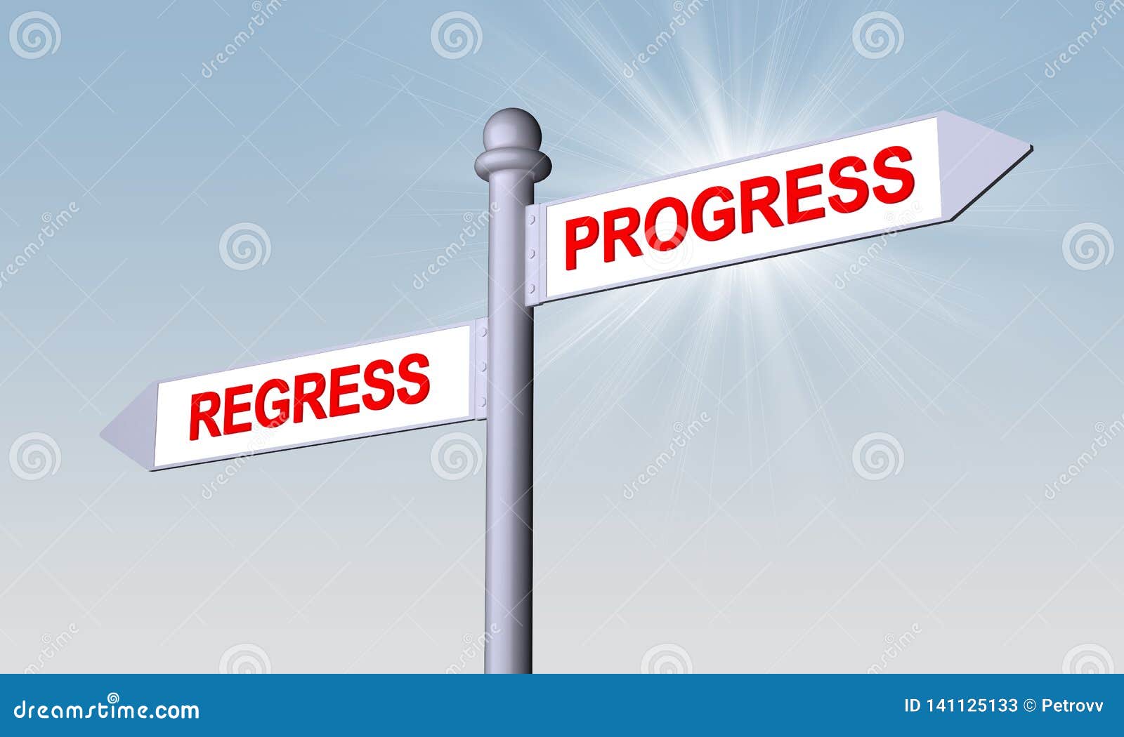 Pointers with Directions Progress and Regress Stock Illustration ...