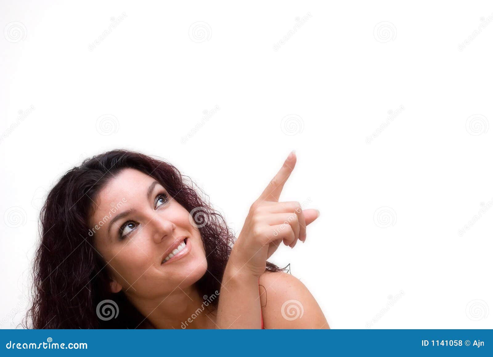 Pointing stock photo. Image of smiling, alone, beautiful - 1141058
