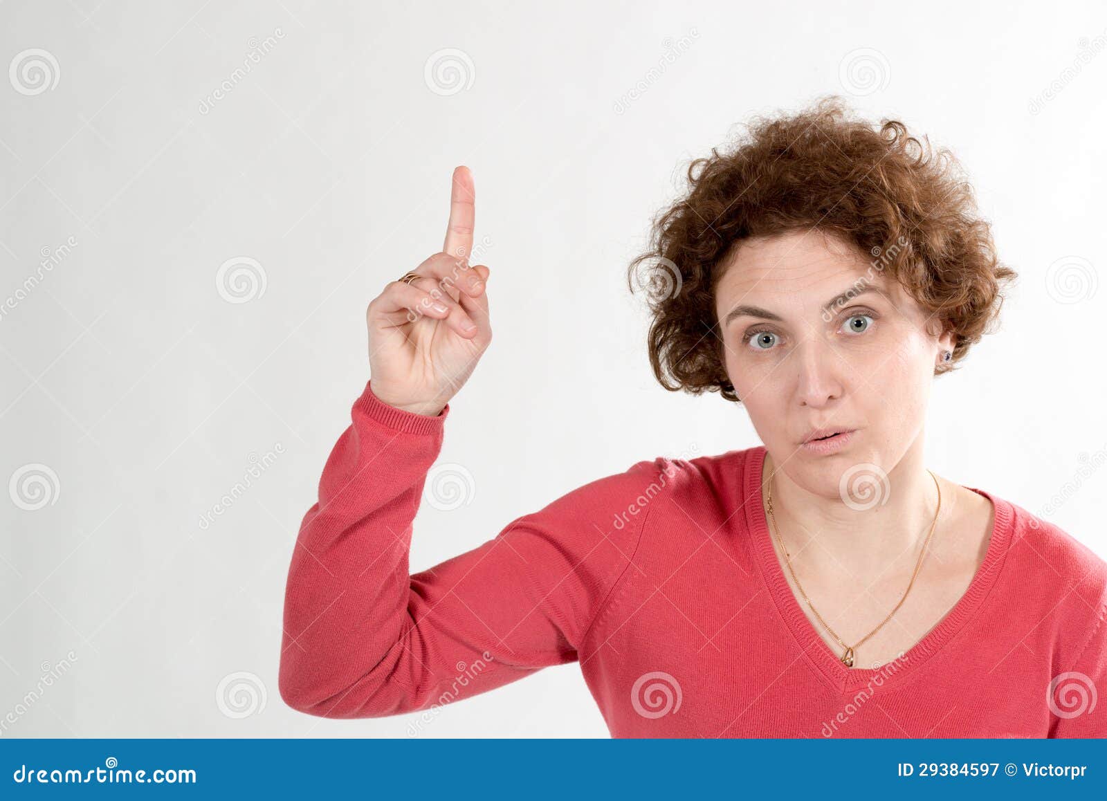 Pointing stock image. Image of female, strange, face - 29384597