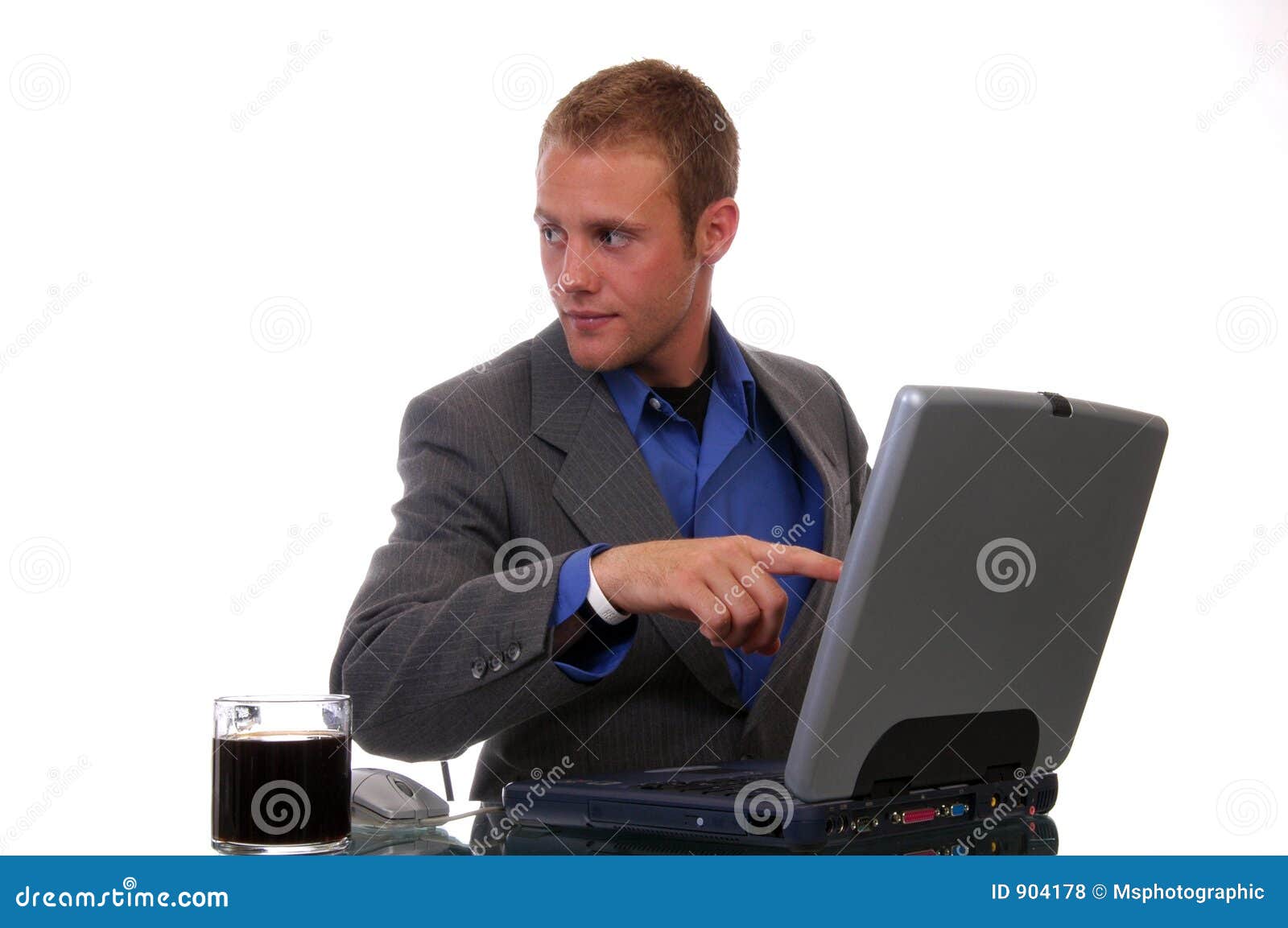 Pointing stock photo. Image of computer, male, desk, laptop - 904178
