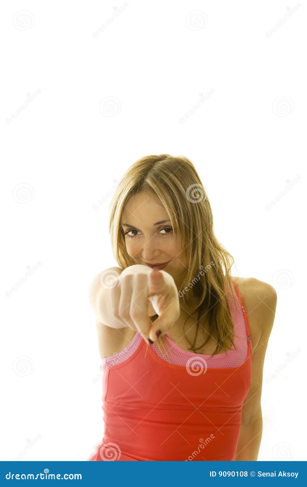 Pointing stock photo. Image of adult, caucasian, beauty - 9090108