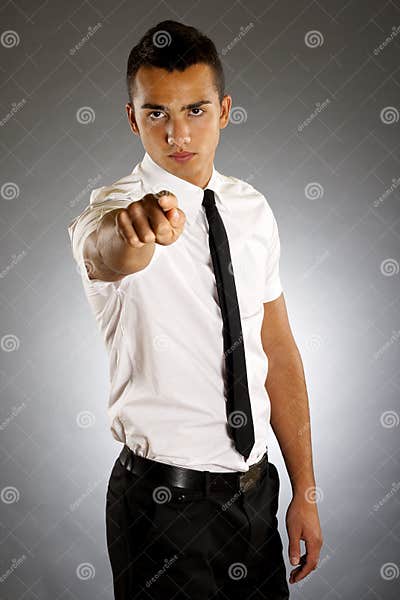 Pointing accusing finger stock photo. Image of portraiture - 14064940