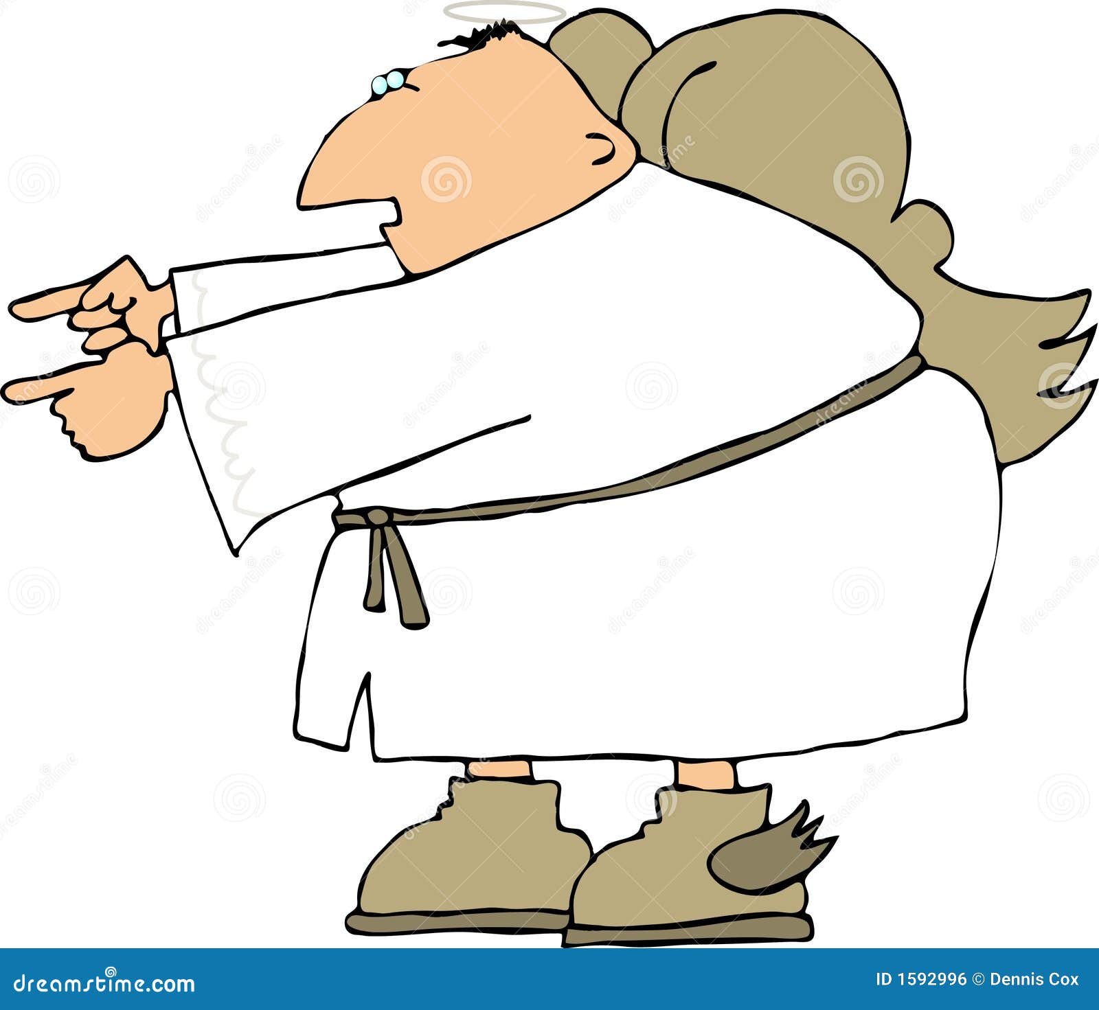 Pointing angel stock illustration. Illustration of angelic - 1592996