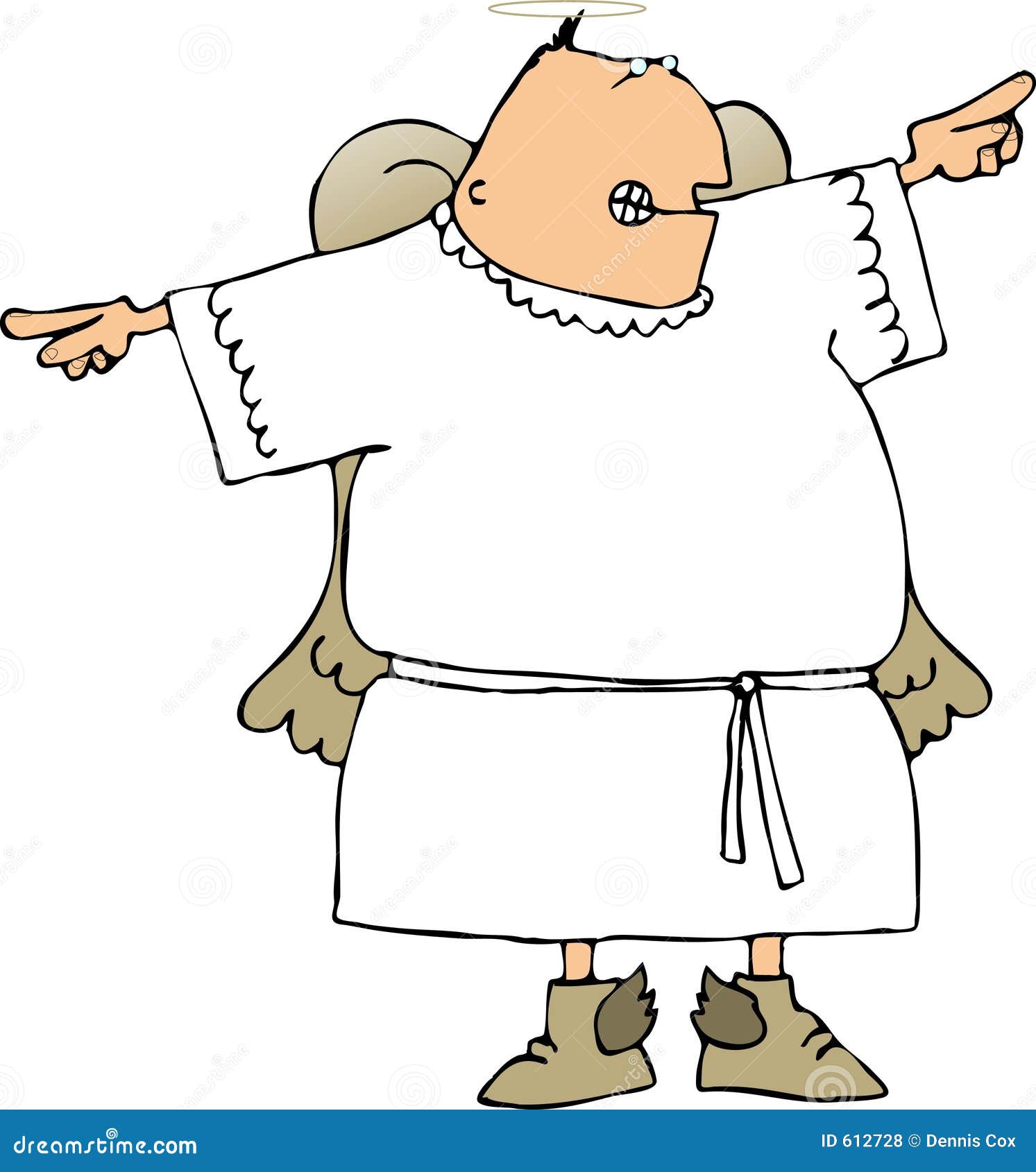 Pointing Angel stock illustration. Illustration of angelic - 612728