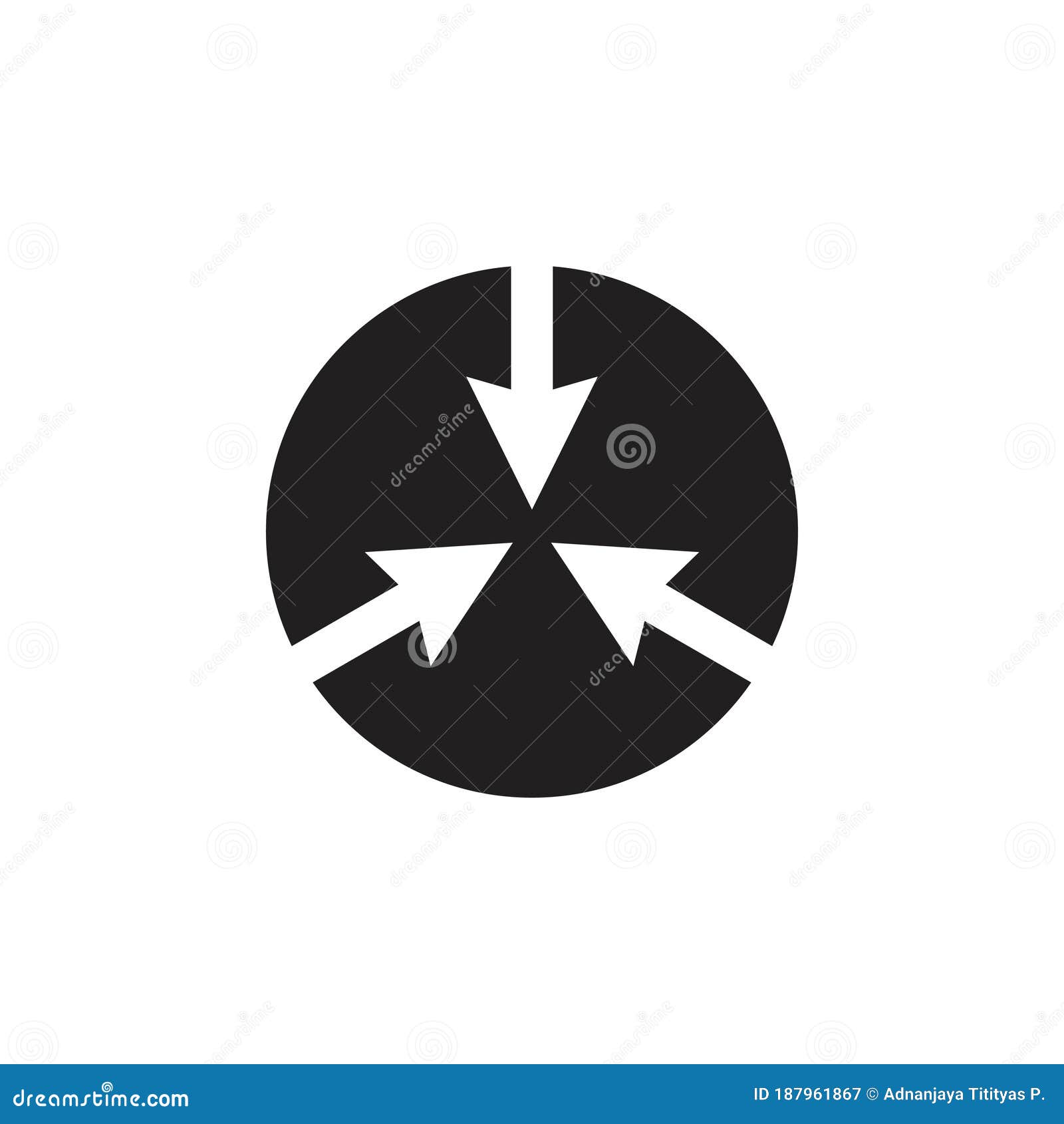 Pointing Arrow Center Direction Logo Vector Stock Vector - Illustration ...